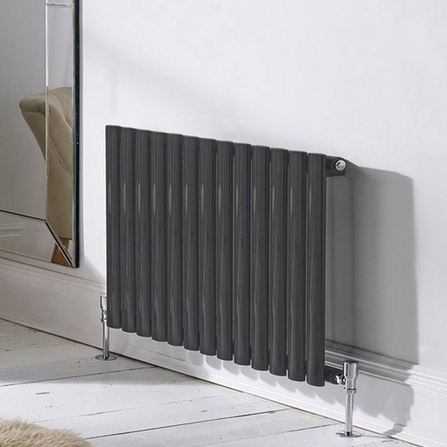 Aspen Double Horizontal Radiator Mild Steel Anthracite 600x1450mm ASP6