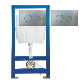 Anas Conceal Compact Wall Hung Frame With FP1 Flush Plate Chrome