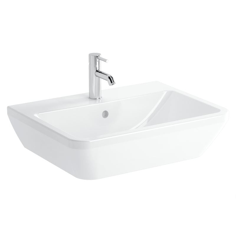 Vitra Integra 490mm On-Countertop Basin 1 Tap Hole 7051L003-0001