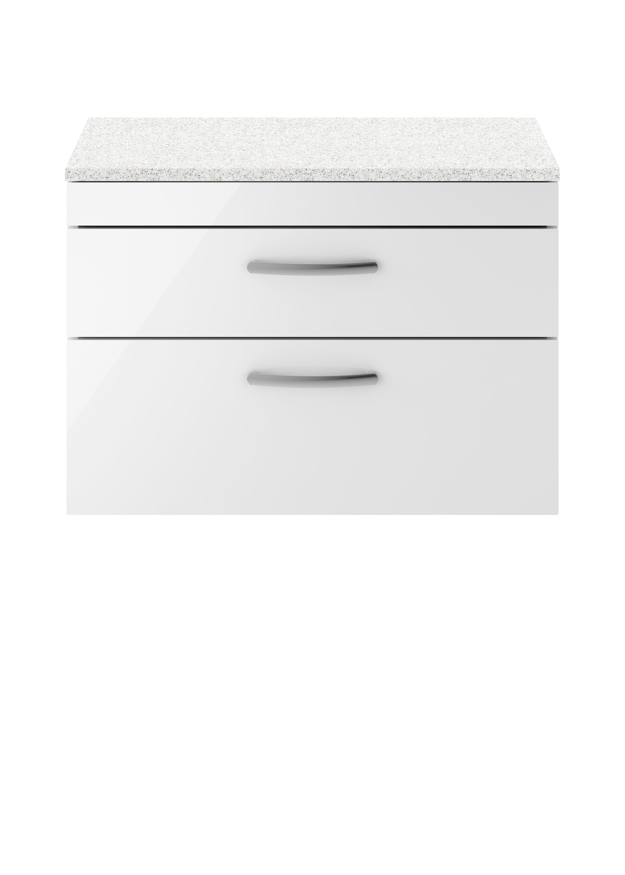 Anas Trion Contemporary 800mm Gloss White Wall Hung Vanity with Sparkl