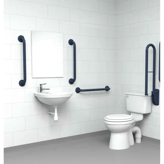 Bathex Doc M Mild Steel Corner WC Low Level 3 Rail Pack White 80000