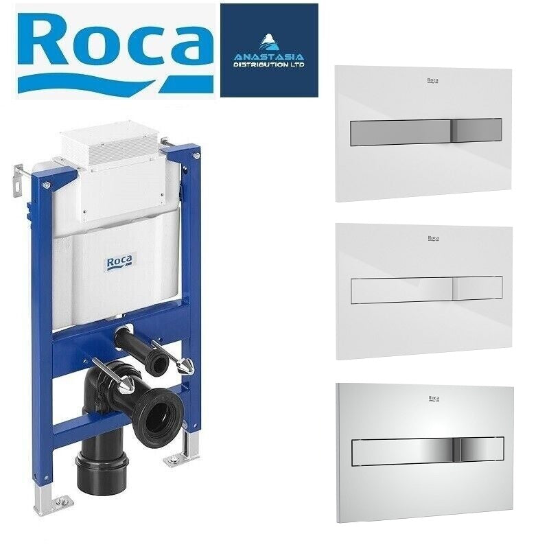Roca Duplo 0.82 Concealed Cistern WC Frame & PL2 Plate For Rimless Toi